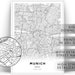 Munich Map Printable Wall Art, Maps as Art, Printable Map of Munich ...