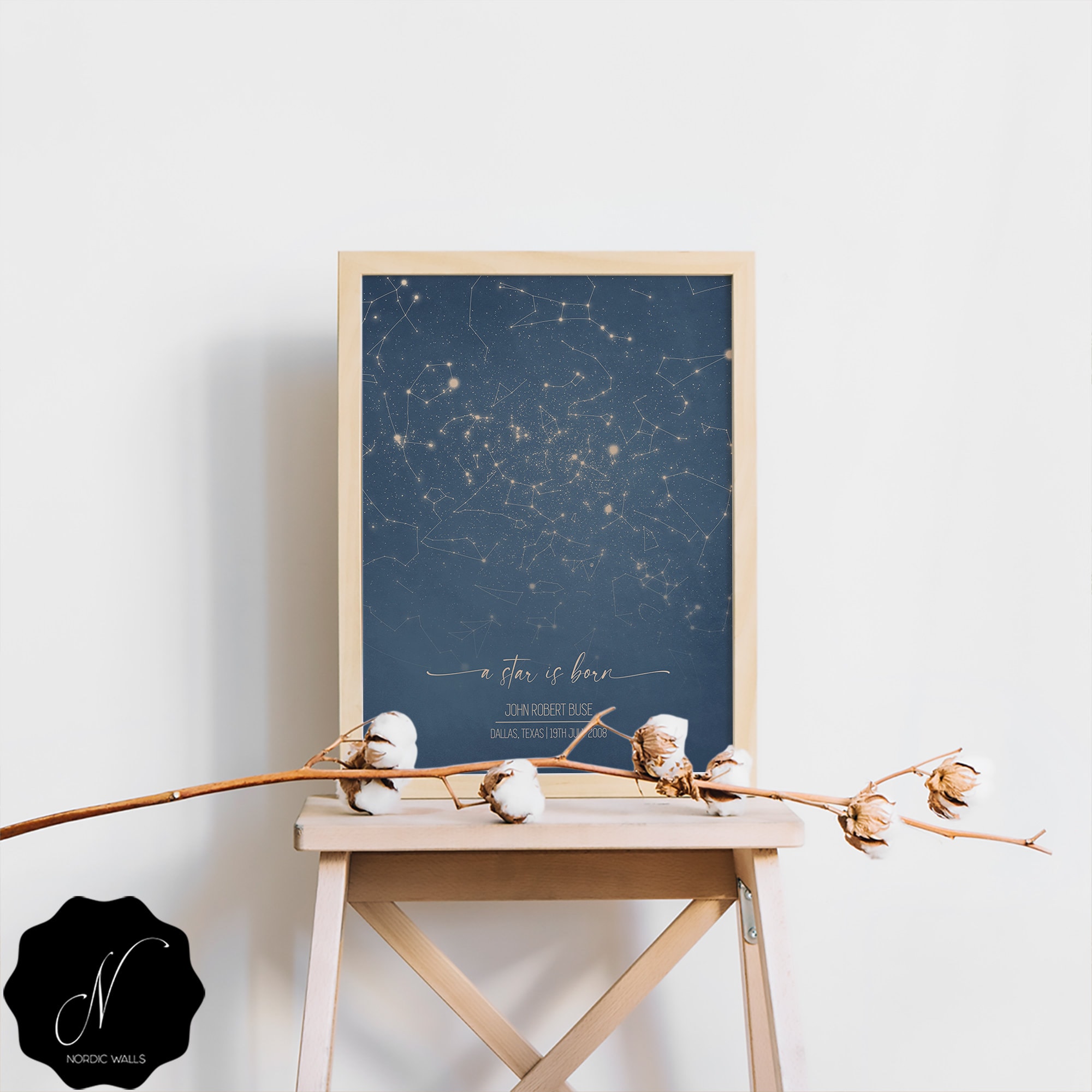 Constellation Map Print Personalized Star Map Custom Star - Etsy