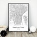 Custom Map of Any City Printable Wall Art, Personalized Map Gift ...