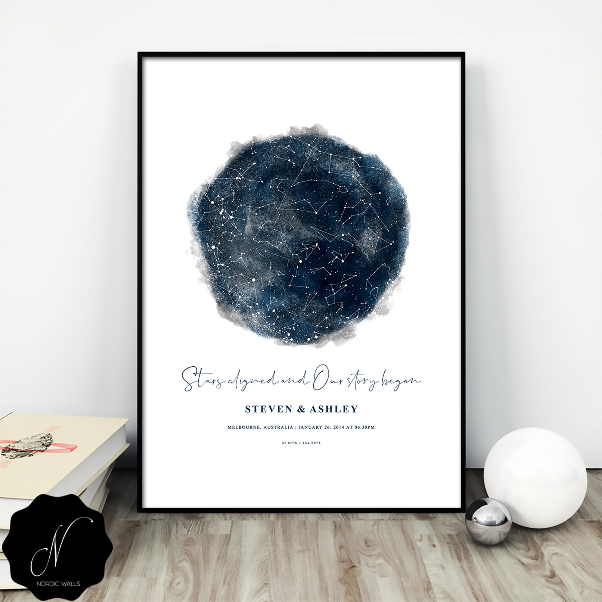 Custom Sky Map Wall Art Custom Map Gift Custom Star Map By | Etsy