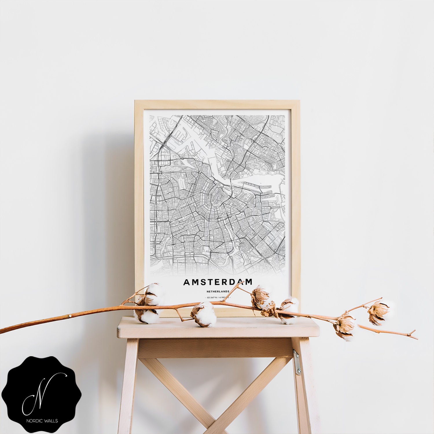 Amsterdam Map Print Maps As Art Amsterdam City Map Prints | Etsy