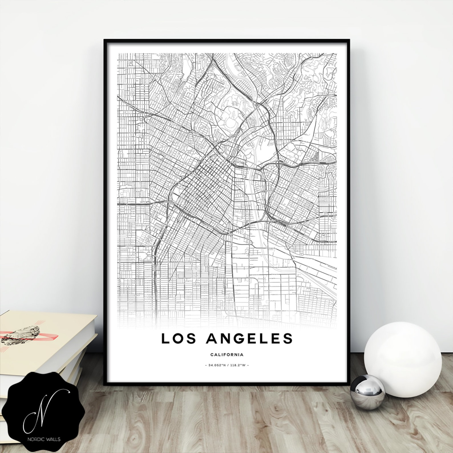 Los Angeles Printable Map LA City Map Print Los Angeles Map - Etsy