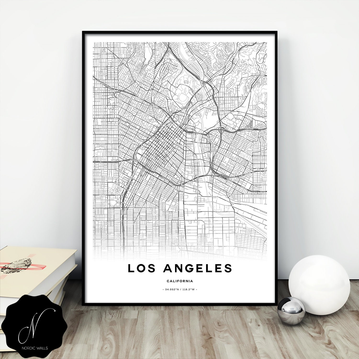 Los Angeles Printable Map LA City Map Print Los Angeles Map - Etsy