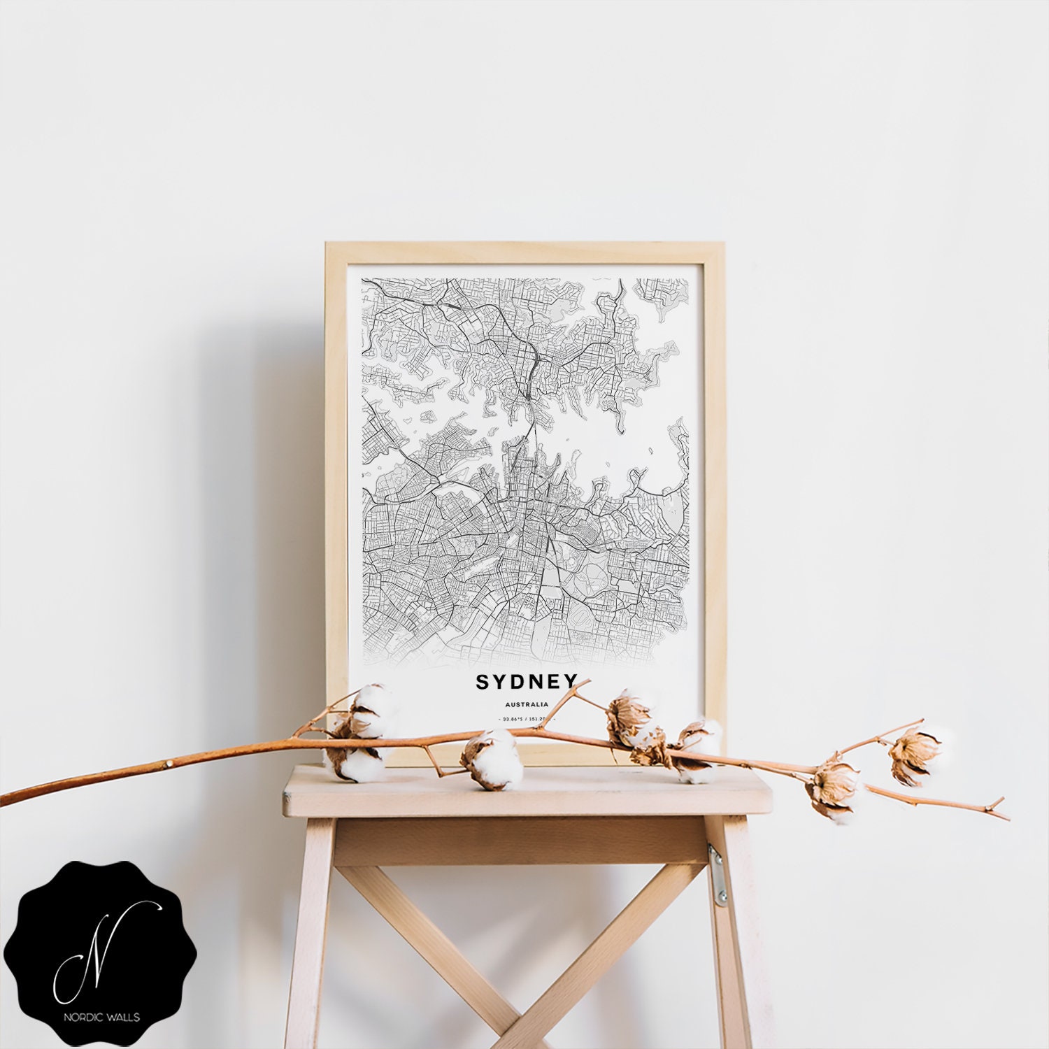 Sydney Map Print Maps as Art Sydney City Map Wall Art | Etsy