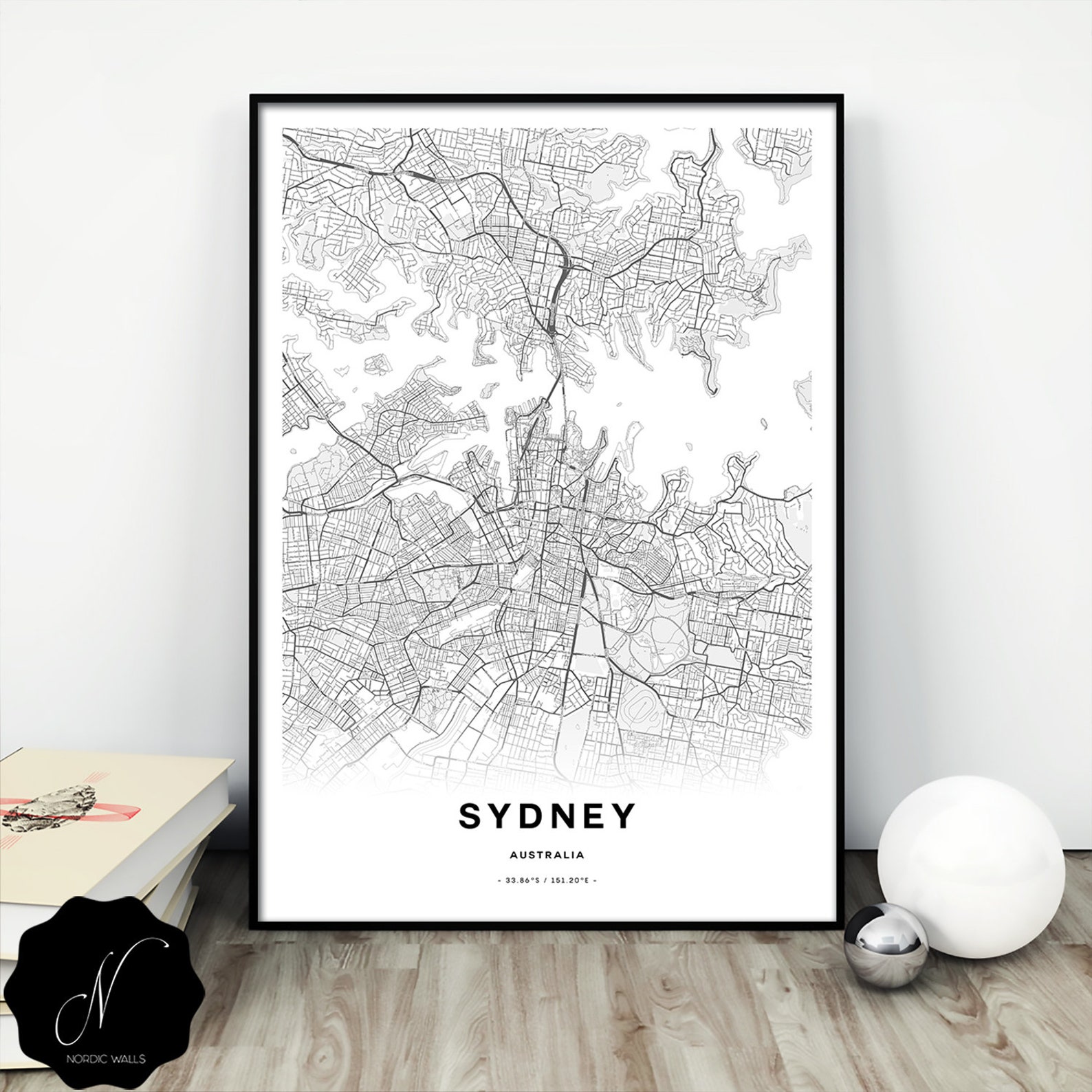 Sydney Map Print Maps as Art Sydney City Map Wall Art - Etsy