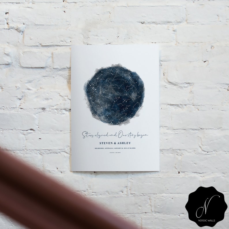 Custom Sky Map Wall Art Custom Map Gift Custom Star Map by - Etsy
