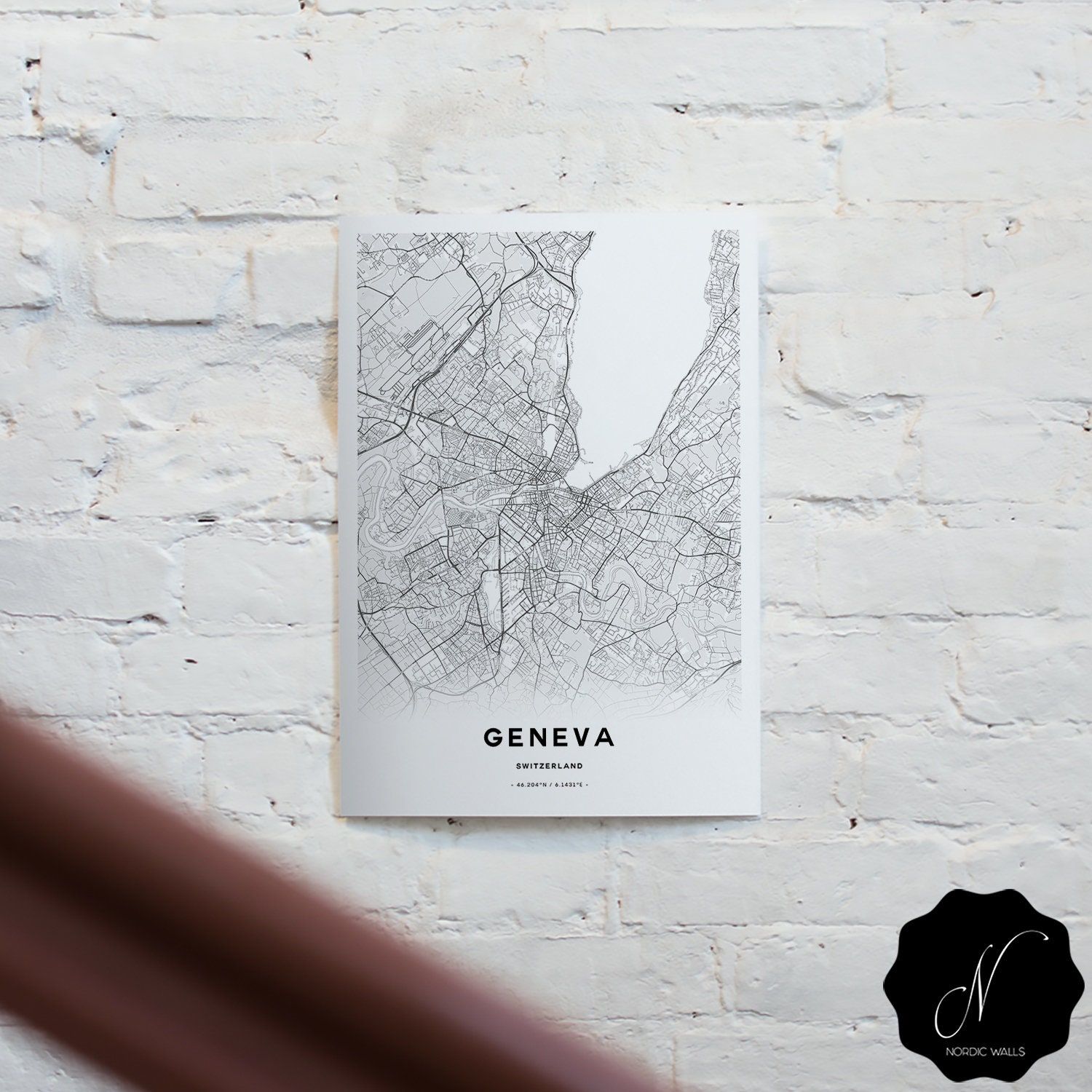Geneva Map Printable Wall Art Maps as Art Geneva City Map - Etsy