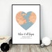 Our First Date Map, Where We Met Map Heart Map Print, Where It All ...