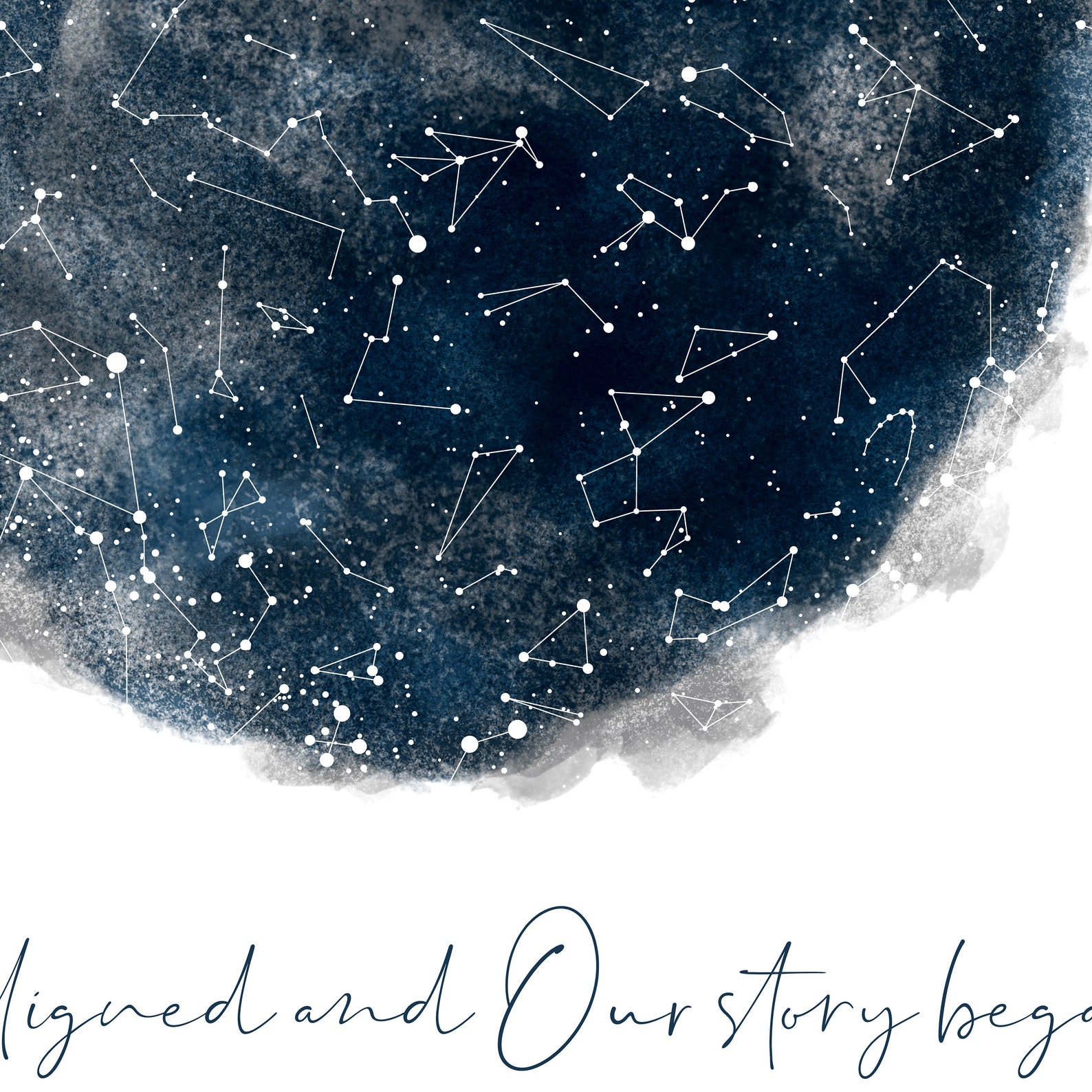 Constellation Map Art Star Map Art Stars on Wedding Night - Etsy