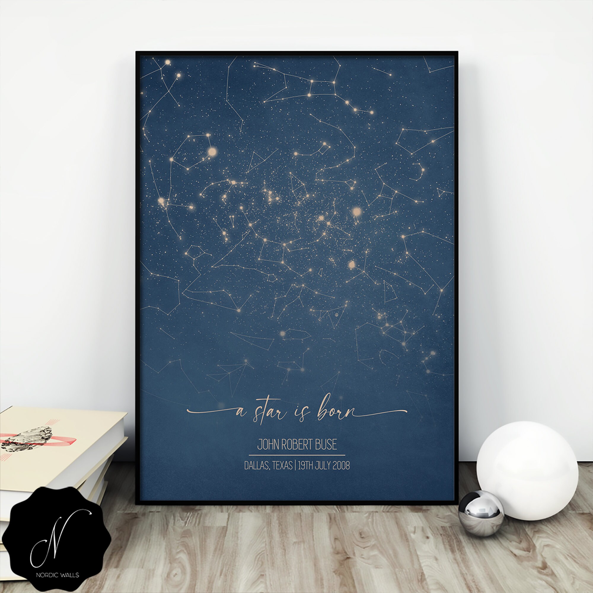 Constellation Map Print Personalized Star Map Custom Star - Etsy