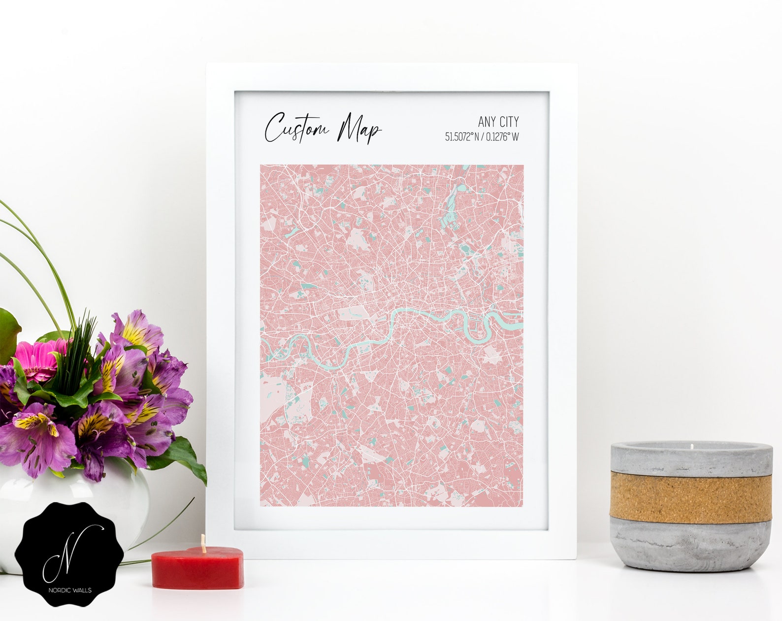 Custom Map Print Personalized Map Printable Wall Art Custom - Etsy