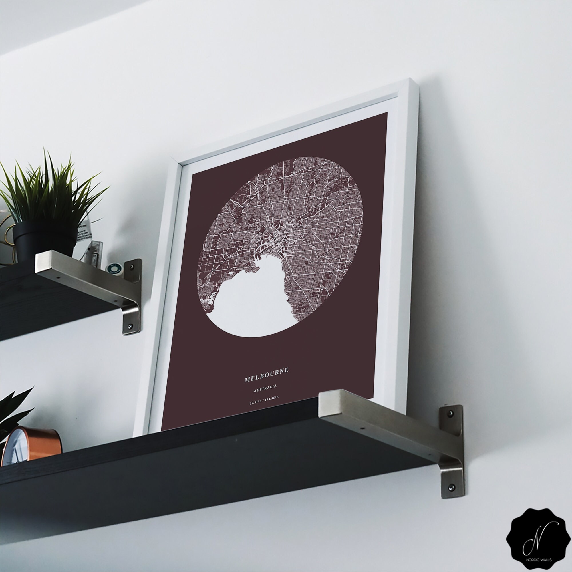 Custom Map Digital Printable Wall Art Personalized Map of Any | Etsy