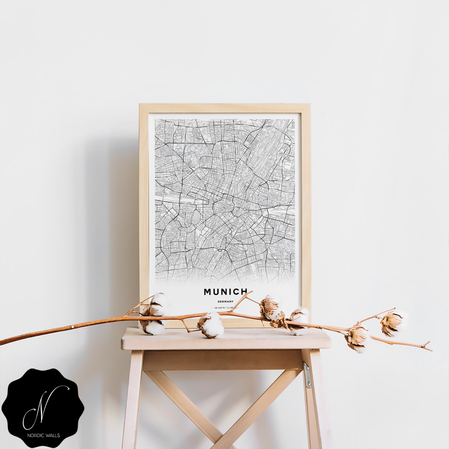 Munich Map Printable Wall Art Maps as Art Printable Map of - Etsy