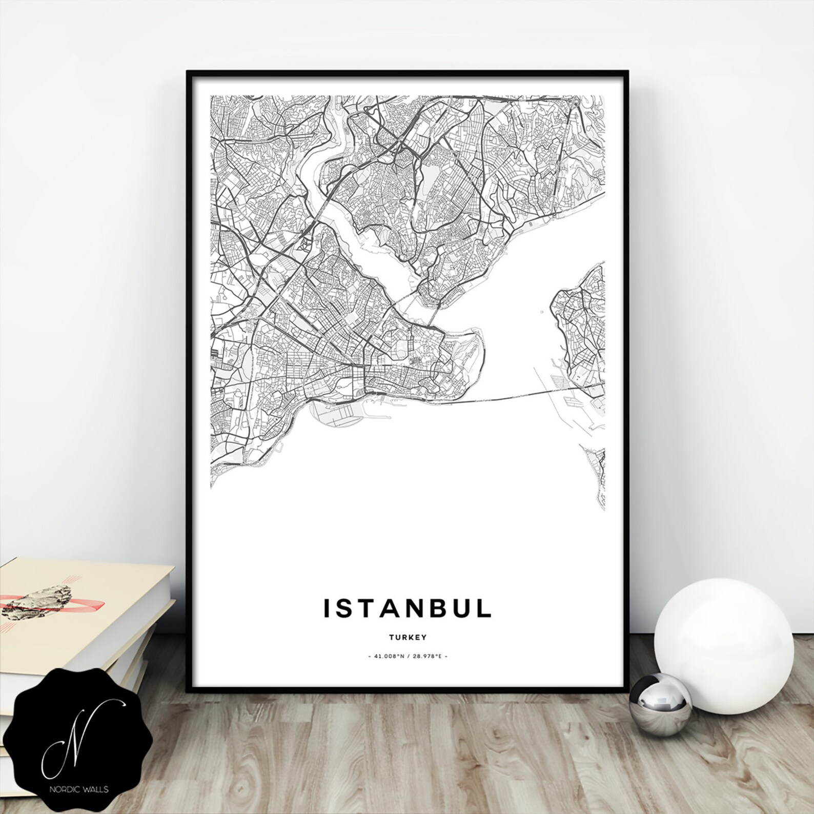 Istanbul Map Print Istanbul City Map Wall Art Map as Art | Etsy
