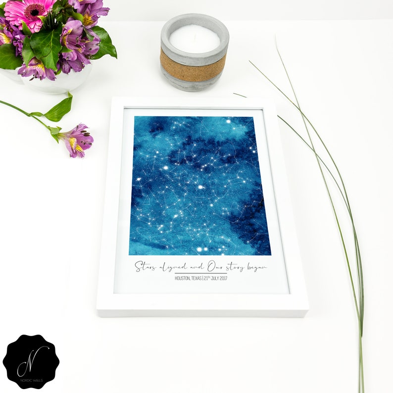 Custom Star Map Personalized Star Map Gift Star Map by Date - Etsy