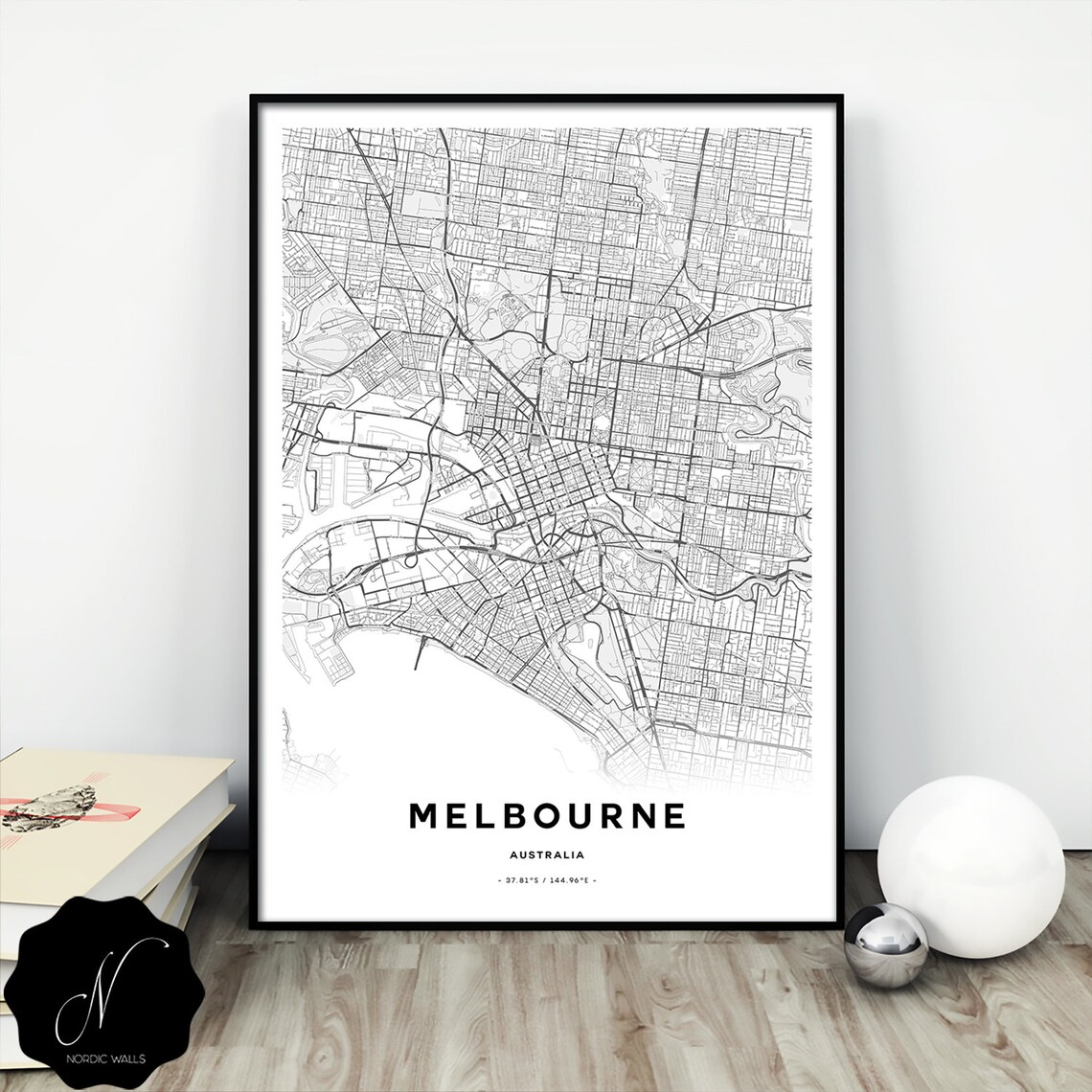 Melbourne Map Print Melbourne City Map Wall Art Prints Map - Etsy