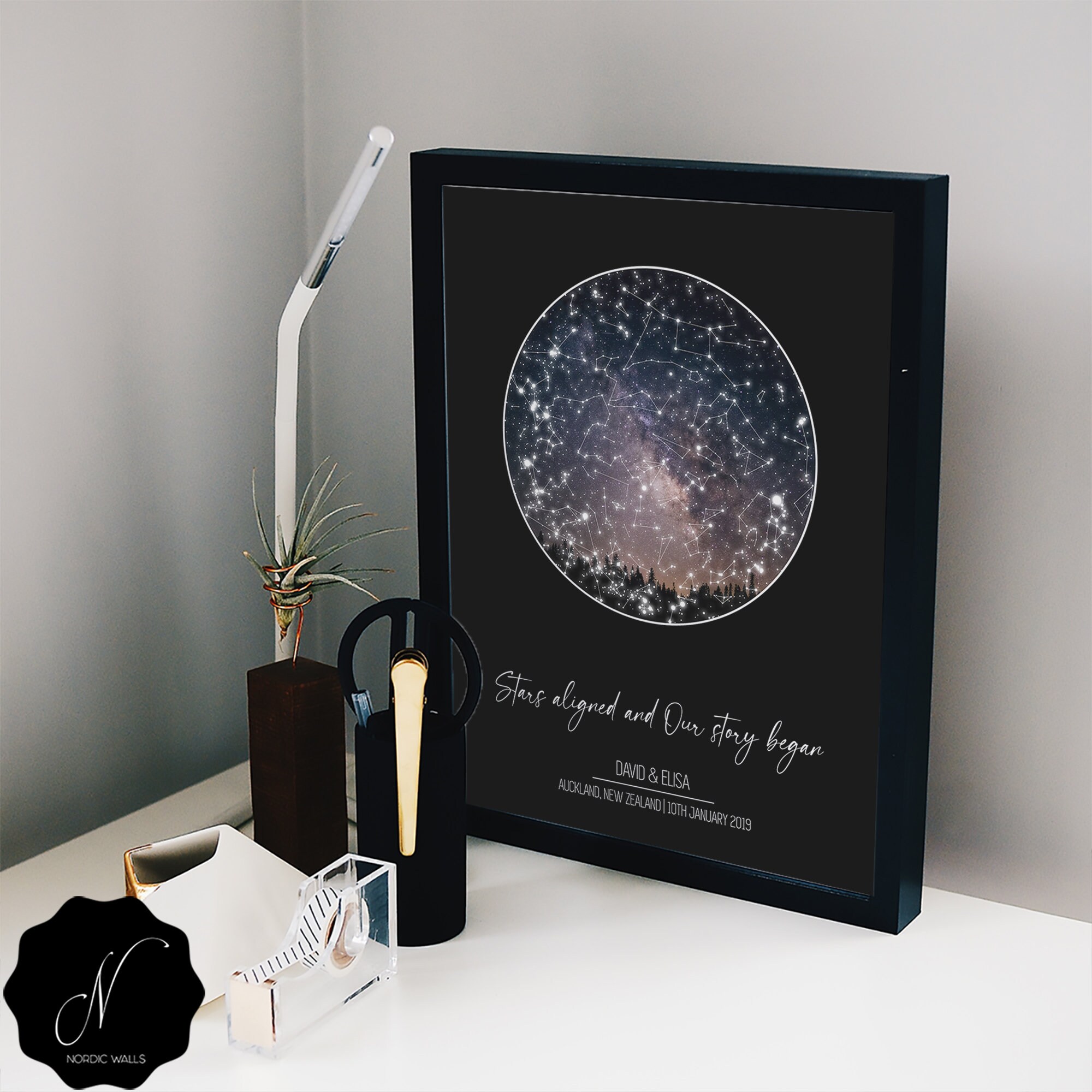 Custom Star Map, Anniversary Star Map Gift, Night Sky Star Map, Star ...