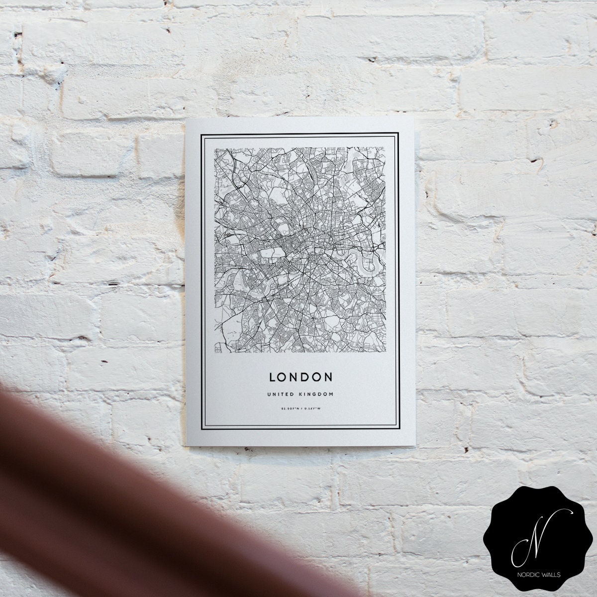 London Map Print London City Map Wall Art Prints Printable | Etsy