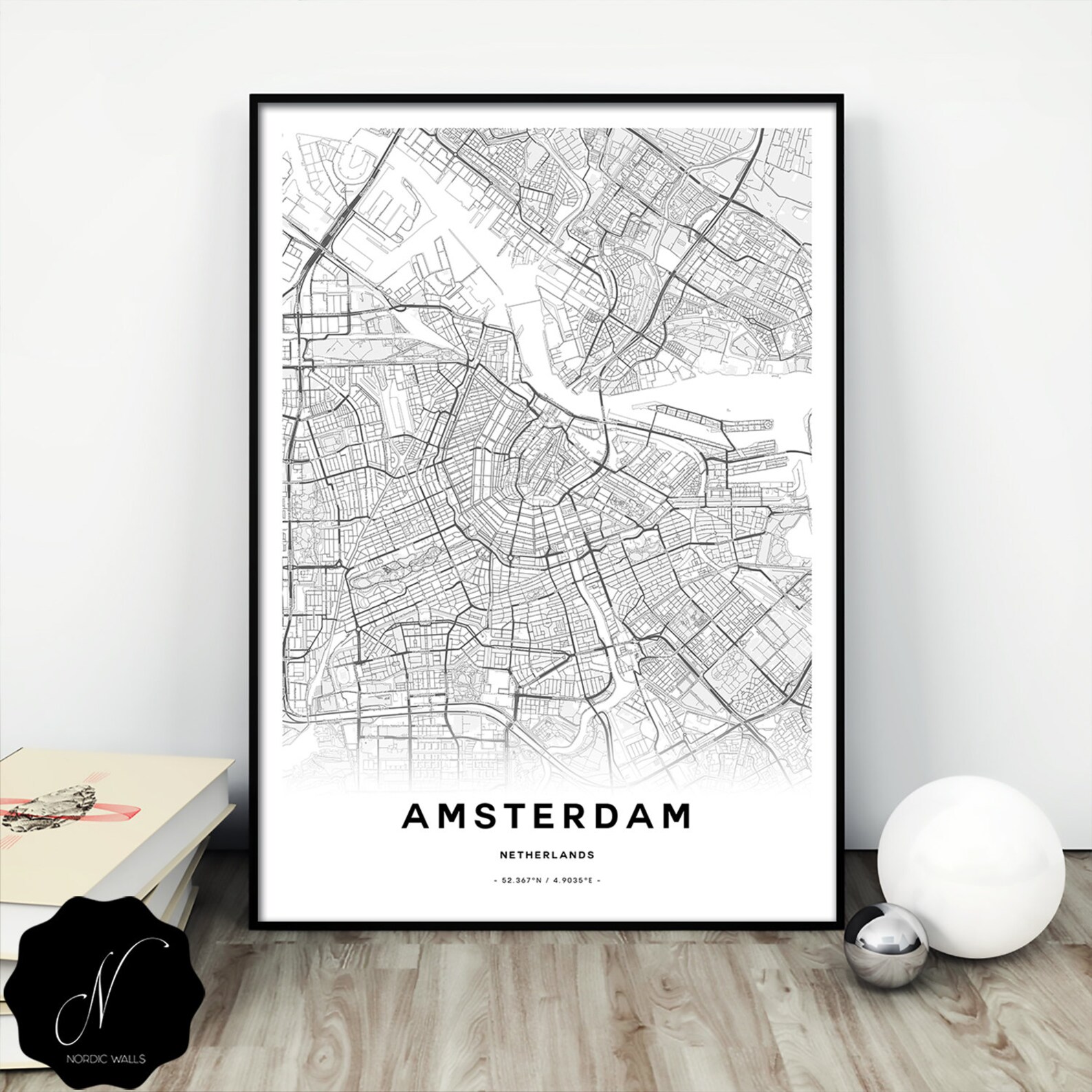 Amsterdam Map Print Maps as Art Amsterdam City Map Prints | Etsy