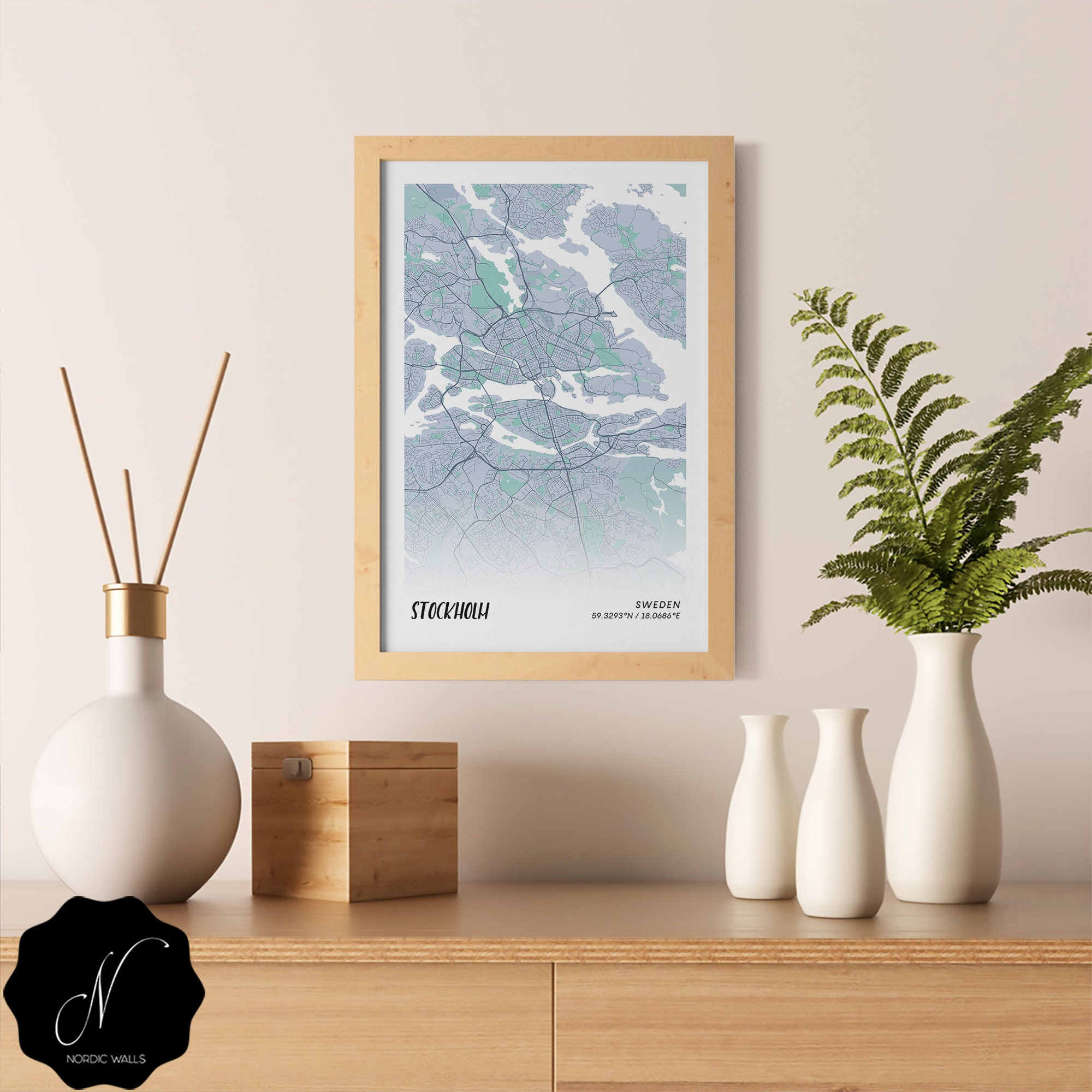 Custom Map Printable Wall Art Modern Custom City Map Prints - Etsy