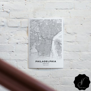 Philadelphia Map Print, Maps as Art, Philadelphia Wall Art Prints ...