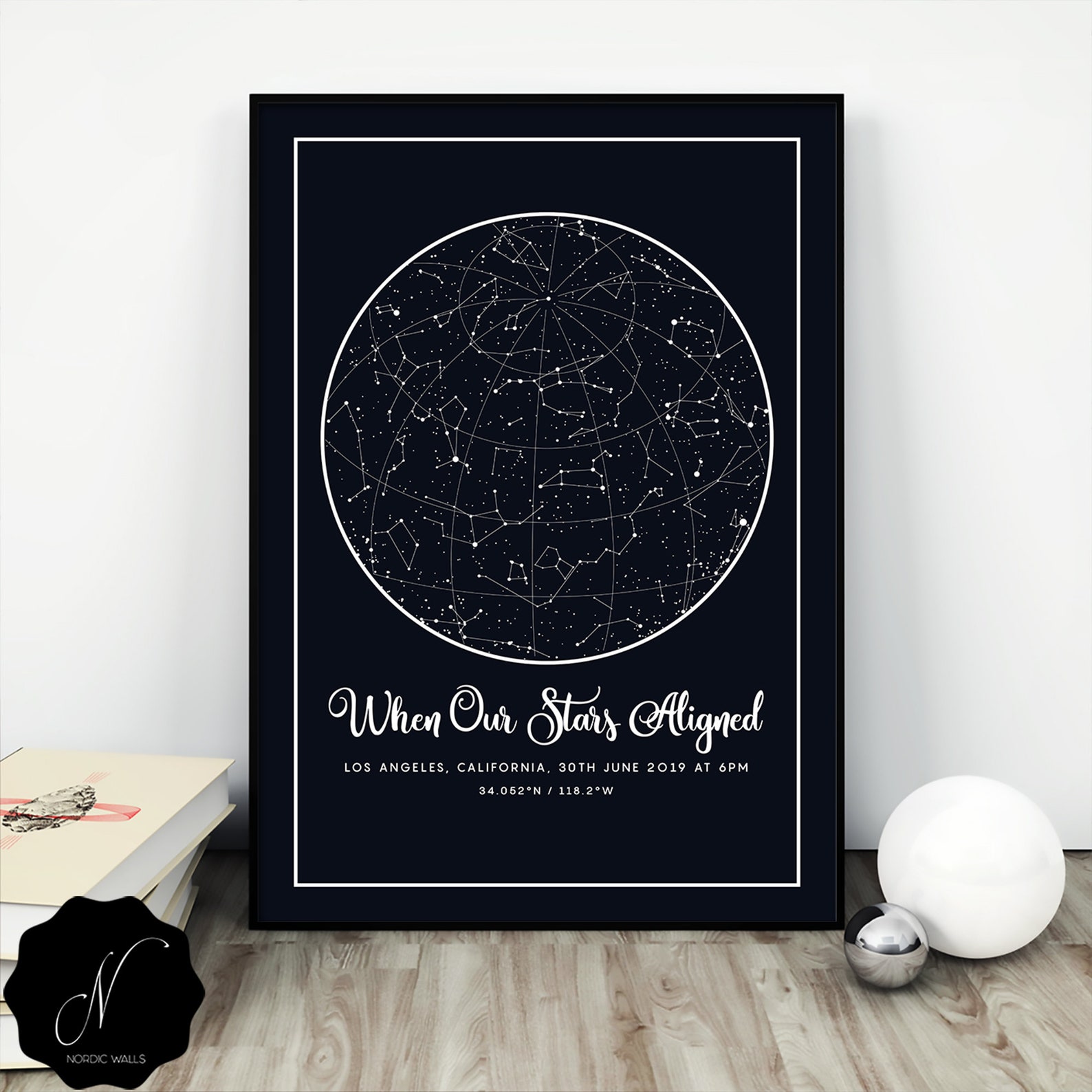 Star Map Printable First Anniversary Gift Engagement Gift | Etsy