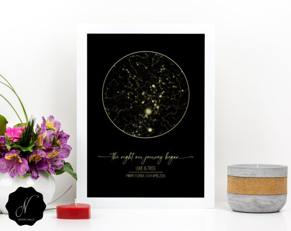 Star Map Poster Constellation Map Printable Star Chart | Etsy