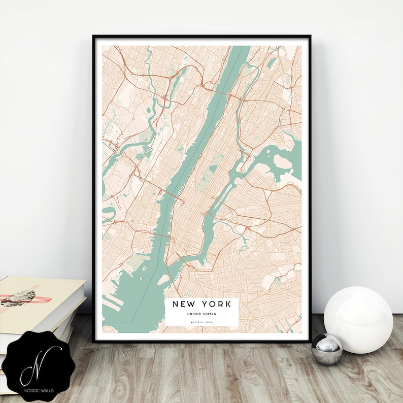 Custom Map Print, Personalized Map, Choose City Map Print, Any City Map ...