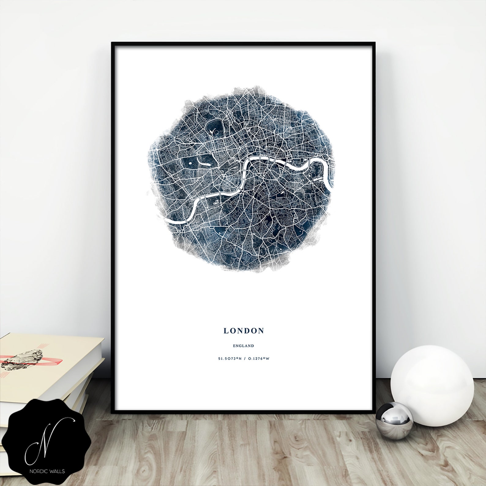 Printable Custom City Maps With Watercolor Background Custom | Etsy
