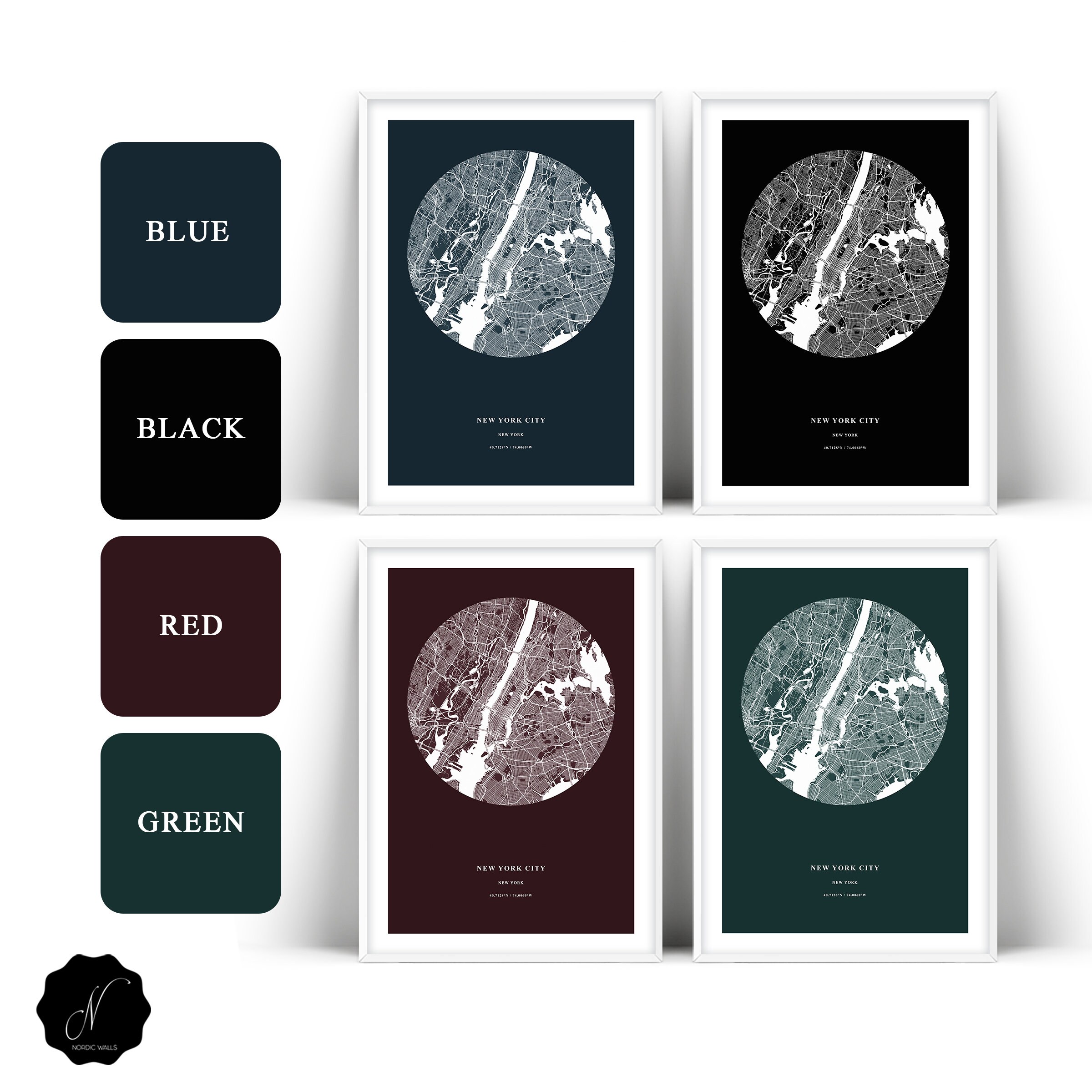 Custom Map Digital Printable Wall Art Personalized Map of Any | Etsy