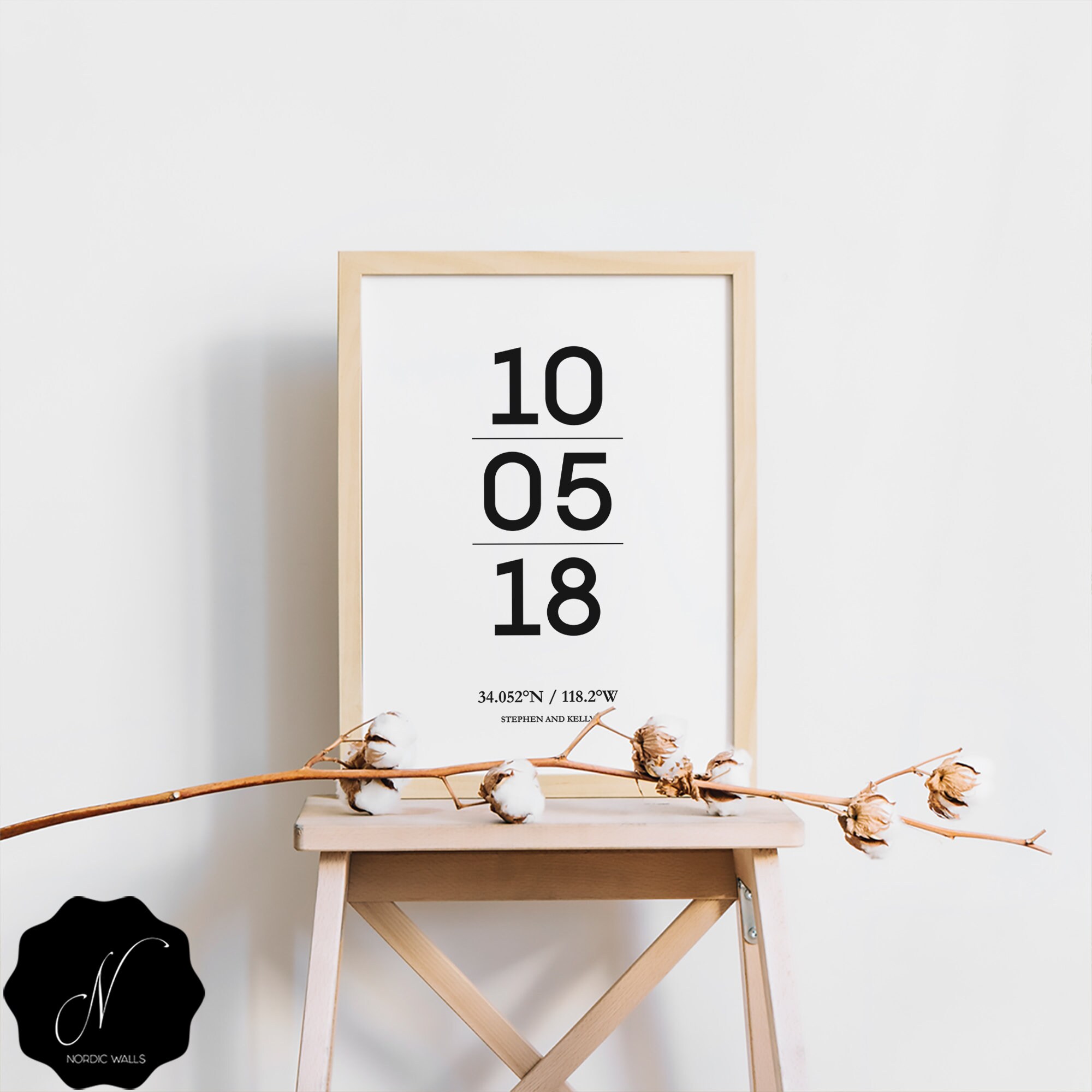 Anniversary Date Print Custom Date Poster Custom Date | Etsy