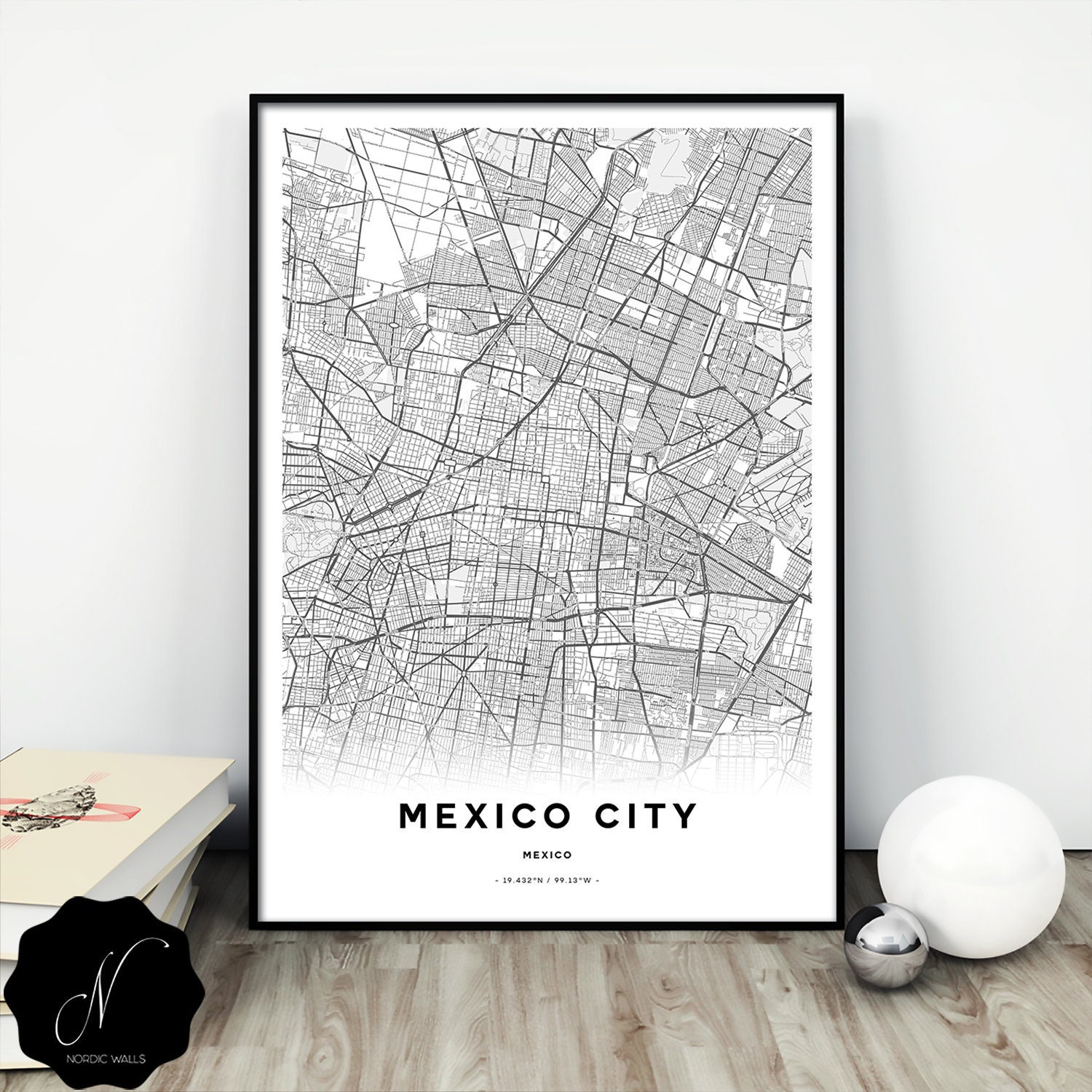 Mexico City Map Printable Wall Art Map As Art Printable Map | Etsy