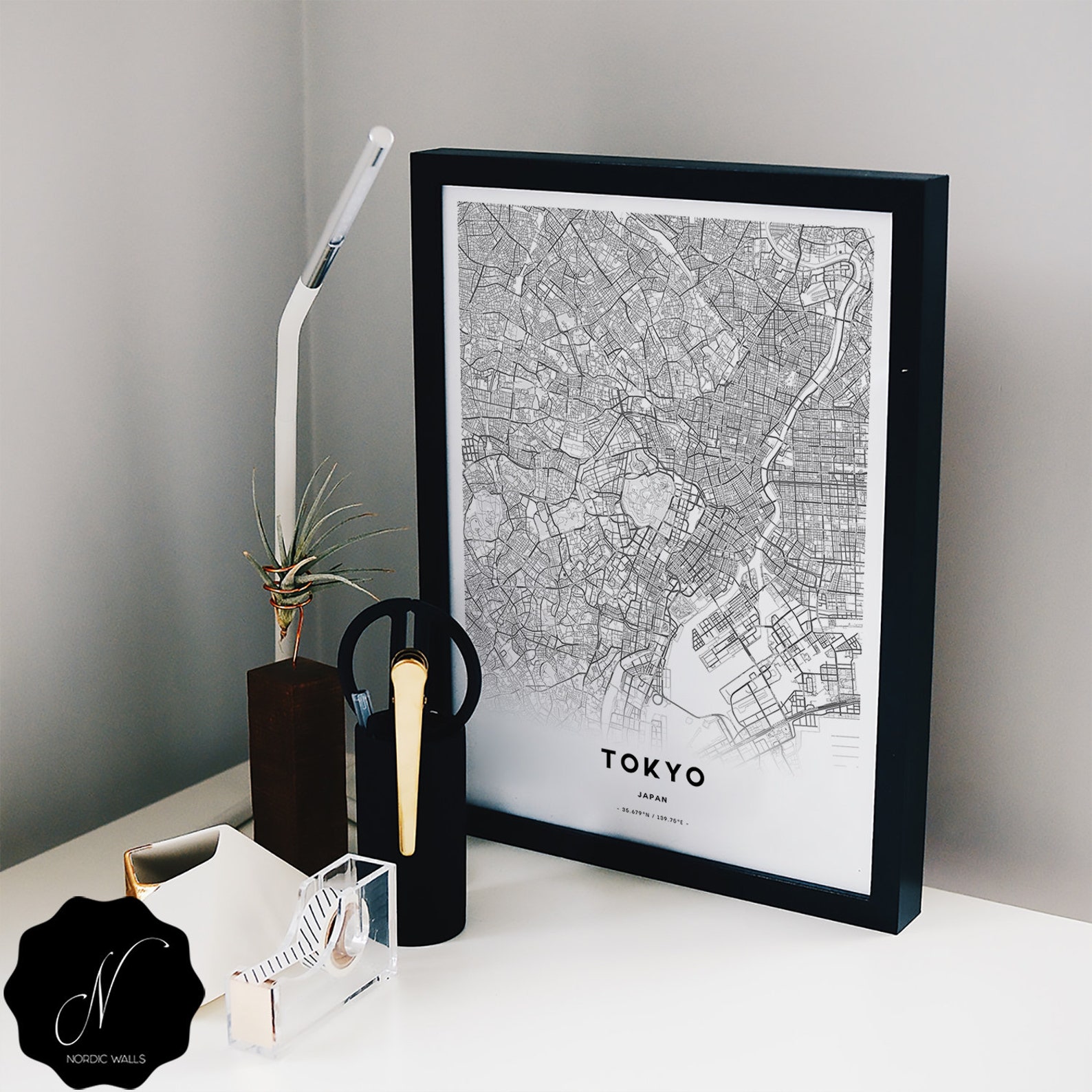 Tokyo Map Print Map as Art Printable Map of Tokyo Wall Art - Etsy
