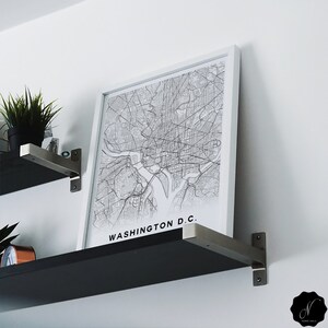Washington DC Map, Map Gifts, Washington Map Printable Wall Art ...