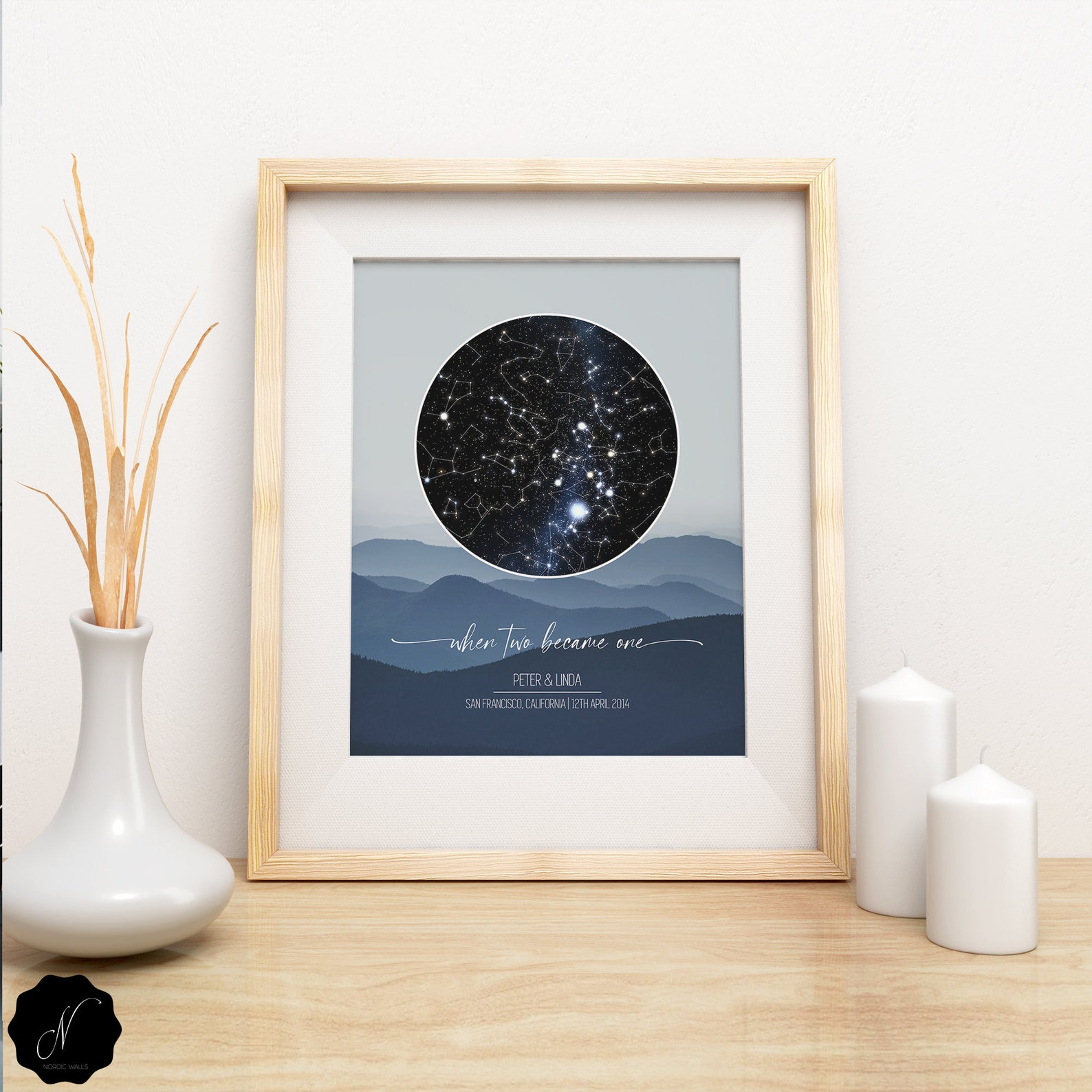 Personalized Star Map, Constellation Map Art, Star Map Print, Star Map ...
