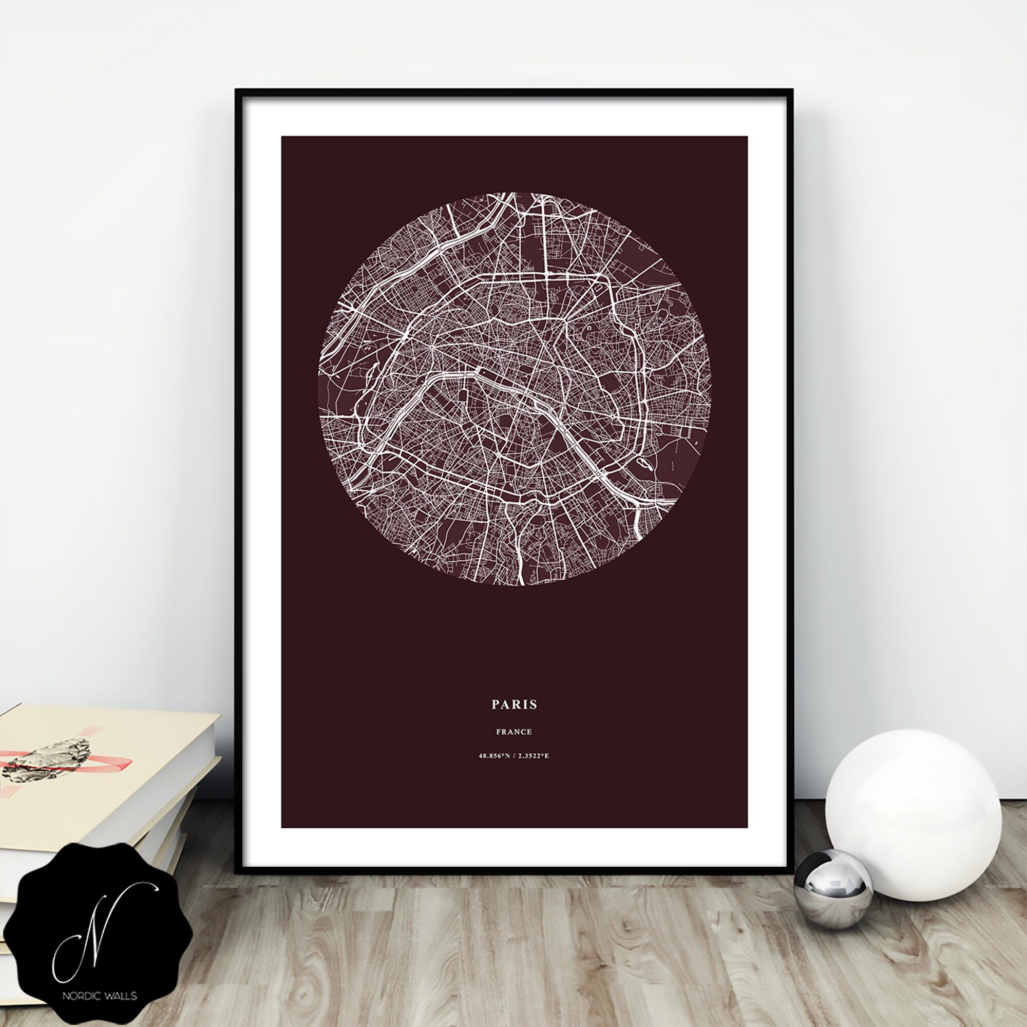 Custom Map Digital Printable Wall Art Personalized Map of Any | Etsy