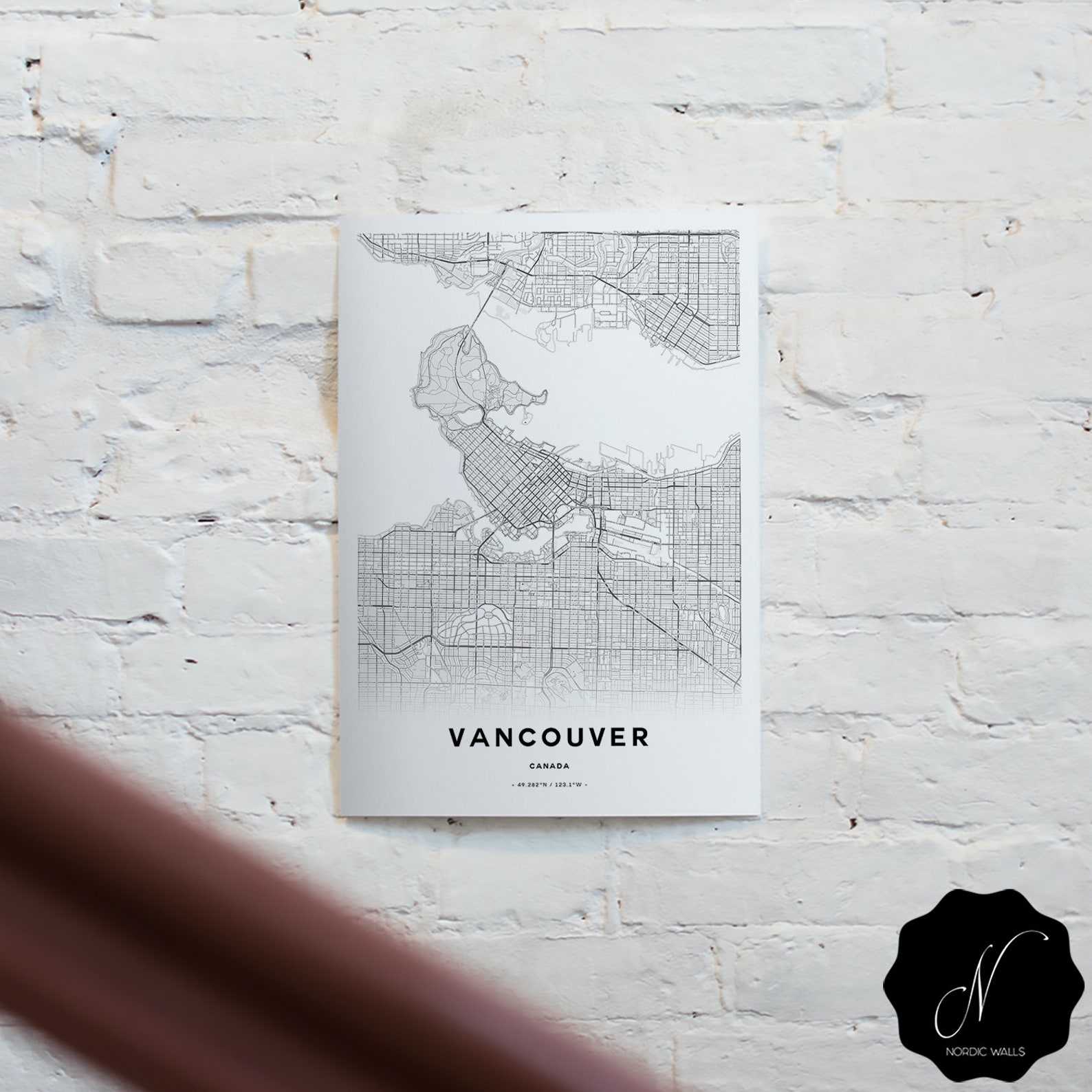 Vancouver Map Print, Maps as Art, Printable Map of Vancouver Wall Art ...