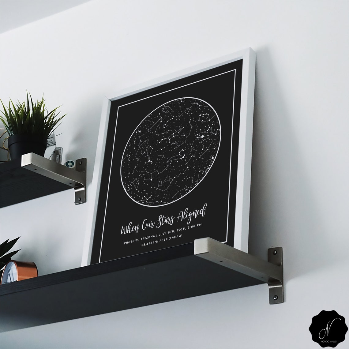 Celestial Star Map, First Anniversary Gift, Custom Star Map Digital ...