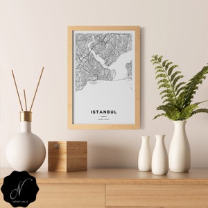 Istanbul Map Print, Istanbul City Map Wall Art, Map as Art, Printable ...