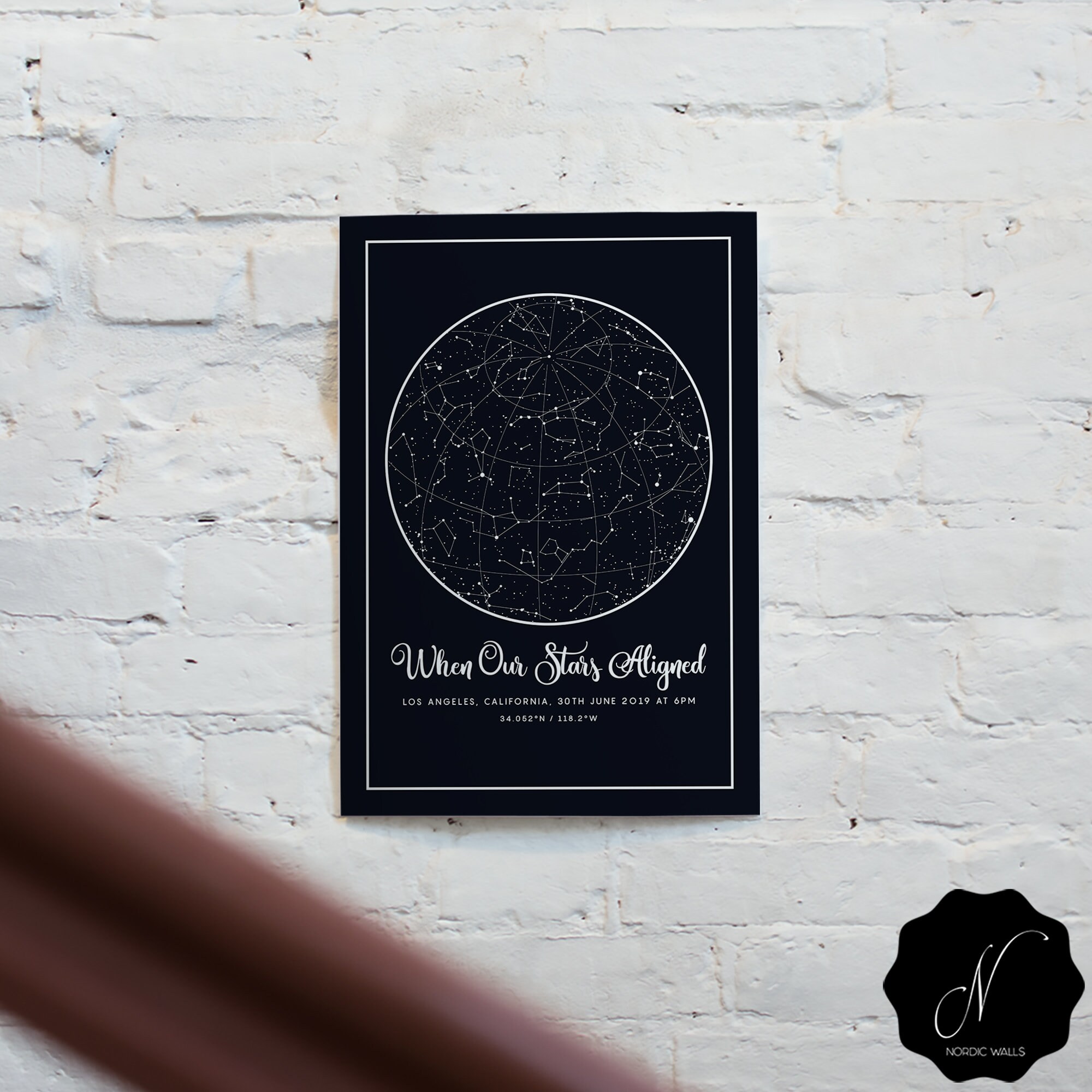 Star Map Printable First Anniversary Gift Engagement Gift | Etsy