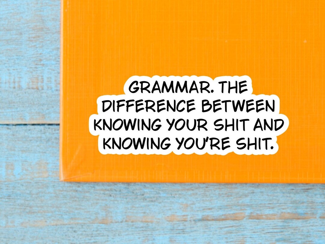 Funny Grammar Stickers, Adult Stickers for Water Bottles and Laptops - Etsy
