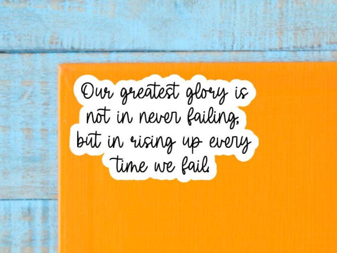 Inspirational Sticker, Emerson Quote, Resilience, Perseverance ...