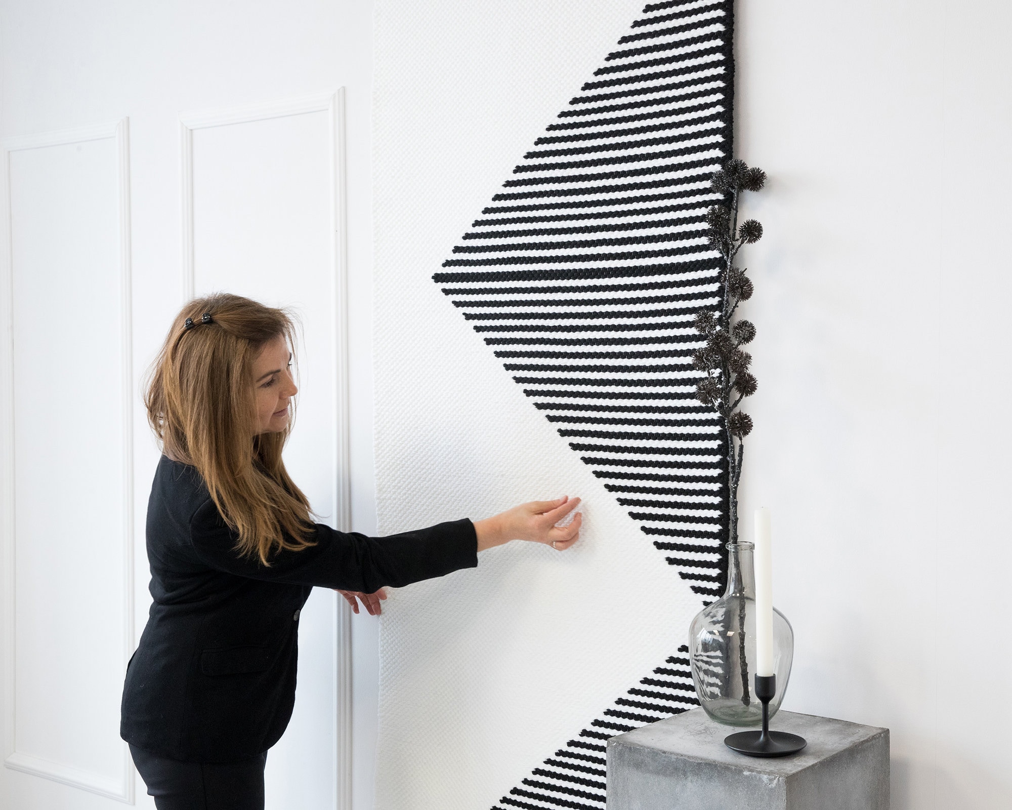 Large Modern Geometric Wall Decor - Contemporary Wall Art - Tapestry ...