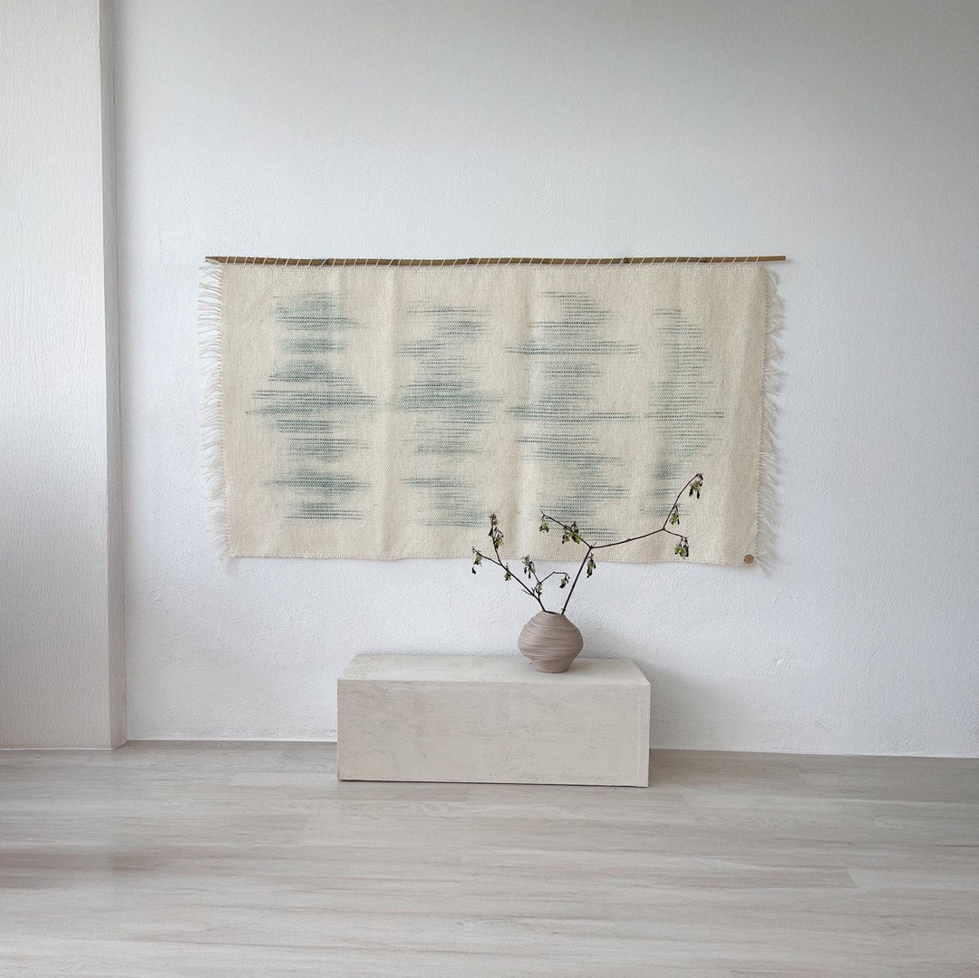 Large Wool Boho Decor - Dip Dyed Yarn Wall Hanging - Wolle Ornament ...