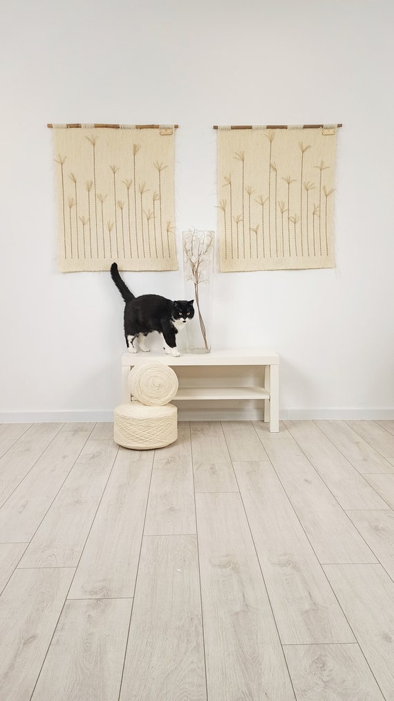 Laine wool wolle tapestry knitting tapestry wall hanging dip | Etsy