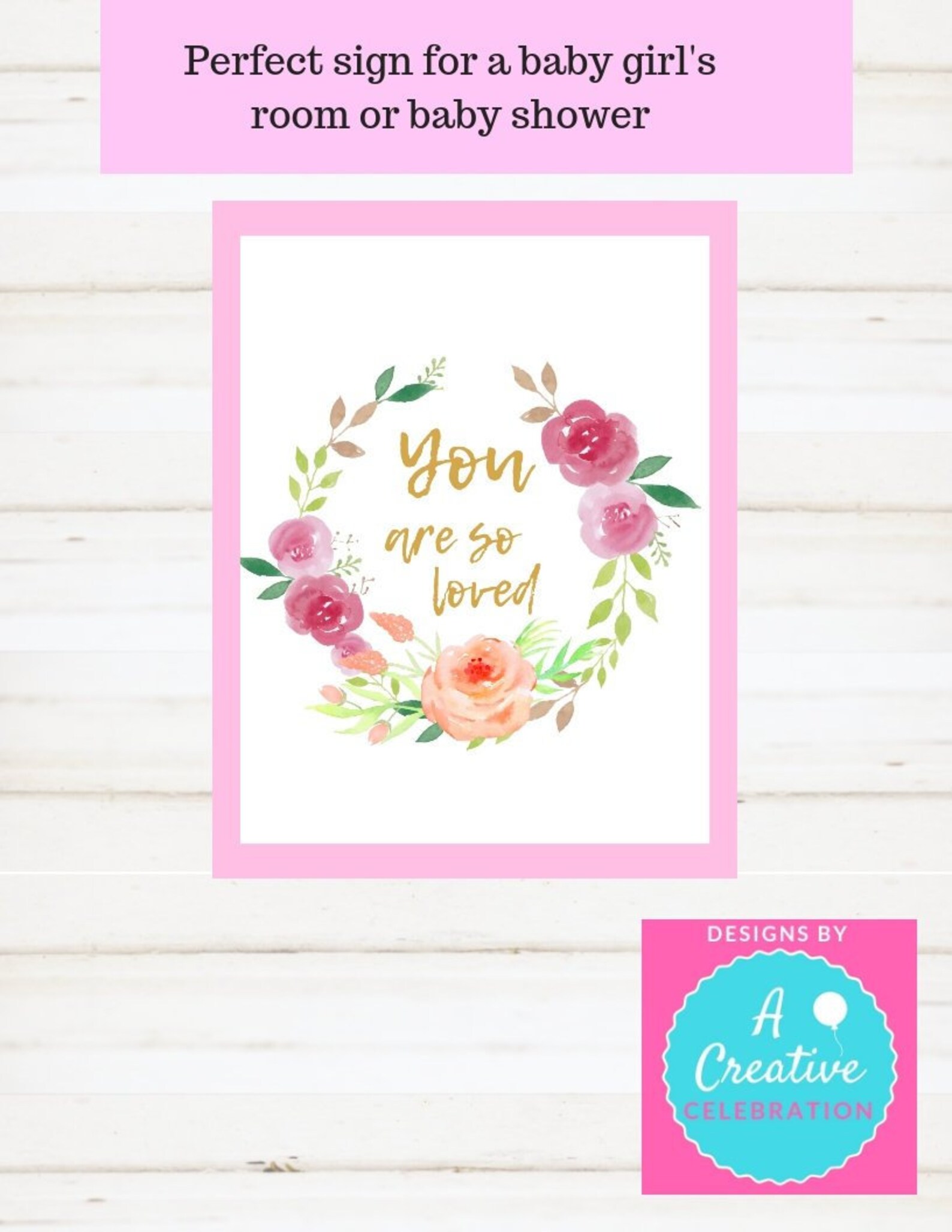 Baby Shower Sign, Baby Girl Nursery Sign, Baby Girls Room, Nursery ...