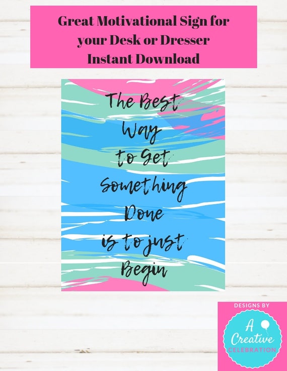 Motivational Sign Desk Sign ADD Sign Procrastinator's | Etsy