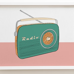Vintage Radio Poster: Mid-century Modern Atomic Age Decor - Etsy