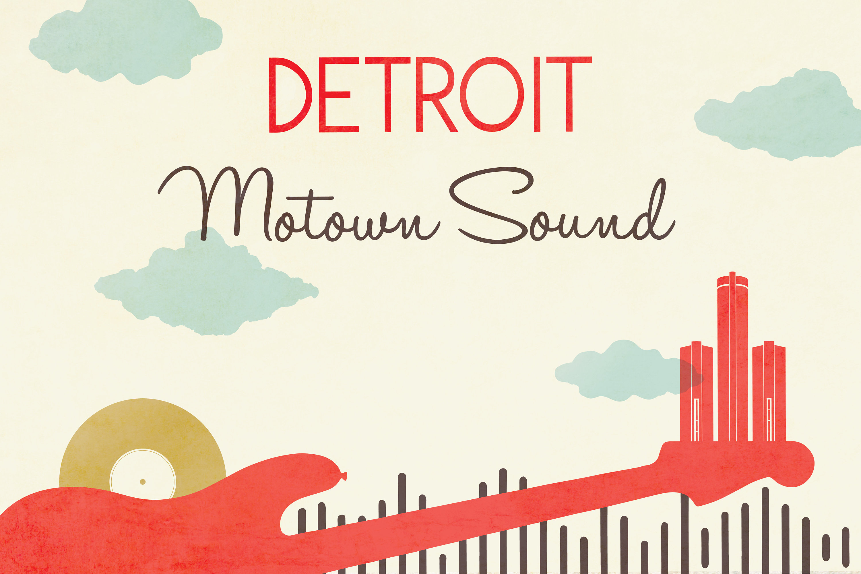 Detroit Motown Sound Poster impresión 18x12 motown music - Etsy España
