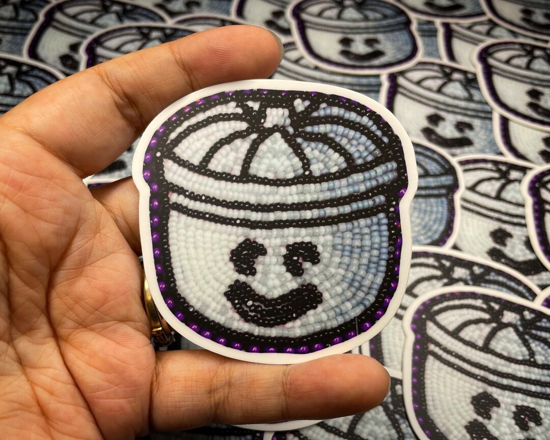 Ghost Halloween Bucket Sticker - Etsy